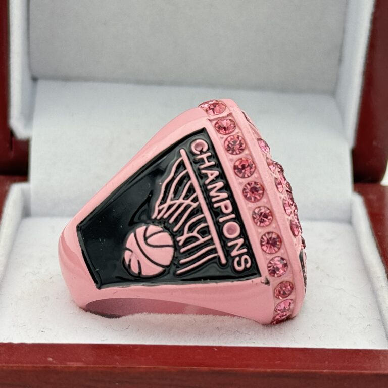BASKETBALL CHAMPION RING - PINK BODY, WITH STONES (Item #52-56 ...