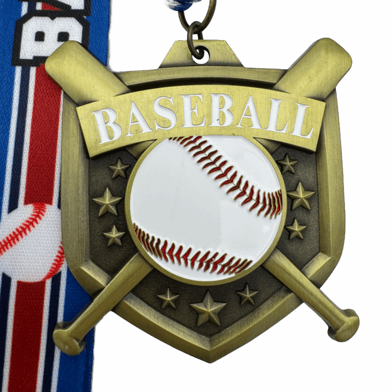 BASEBALL PARTICIPATION MEDAL - GOLD (Item #64-164) - Discount Sports Rings